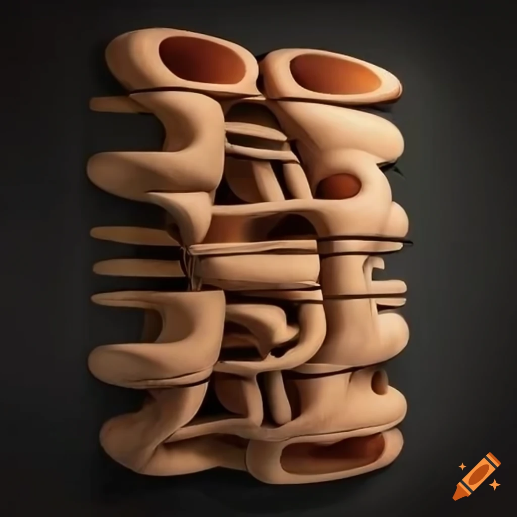 Organic modular wall sculpture in a steampunk style by pierre paulin on ...