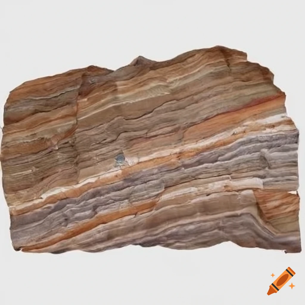 Geological rock strata with multiple folds on Craiyon