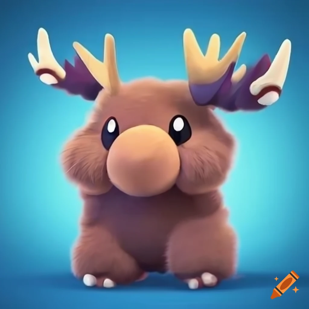 Fluffy moose from the popular pokemon franchise on Craiyon