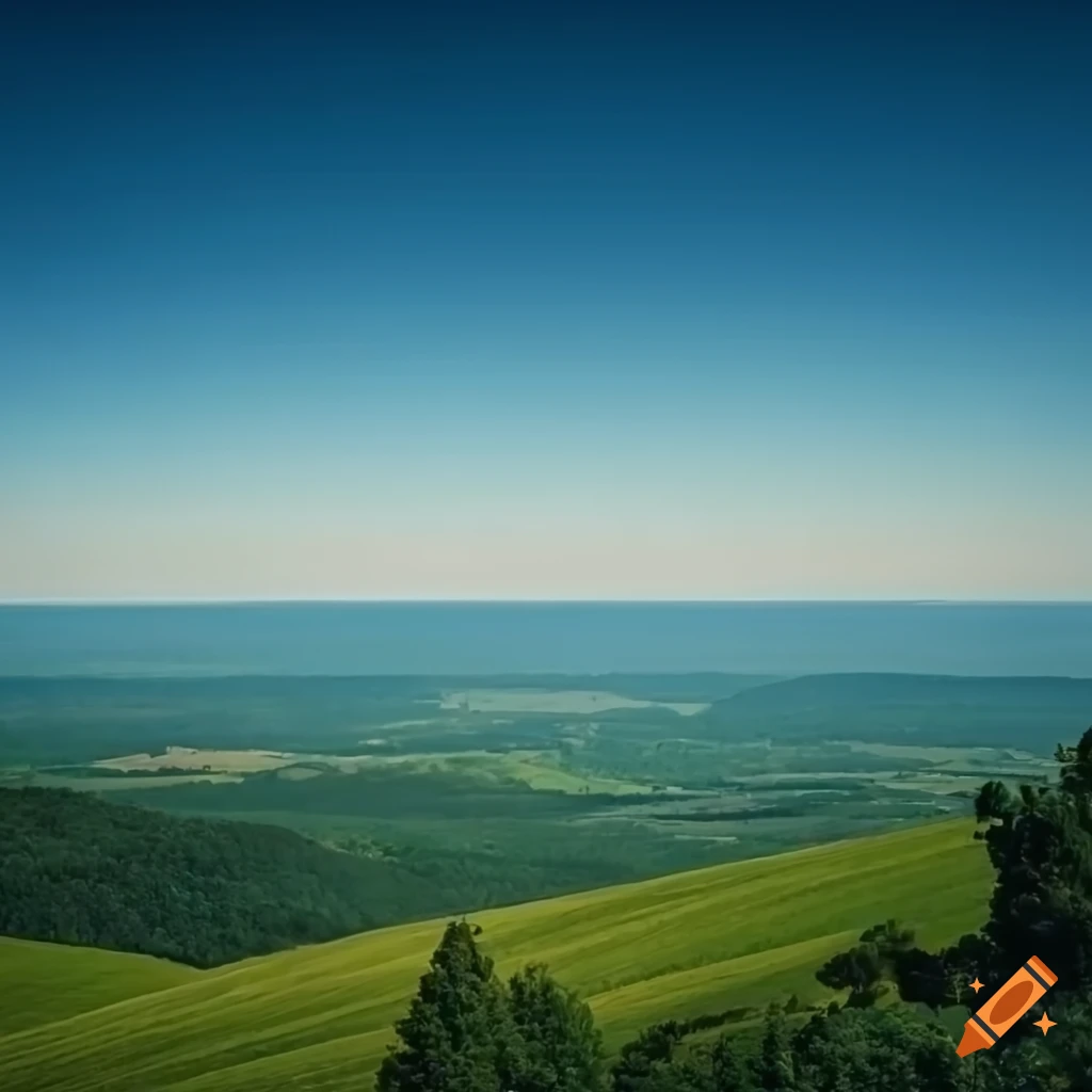 Stunning landscape with the Millennium Falcon in the distance on Craiyon