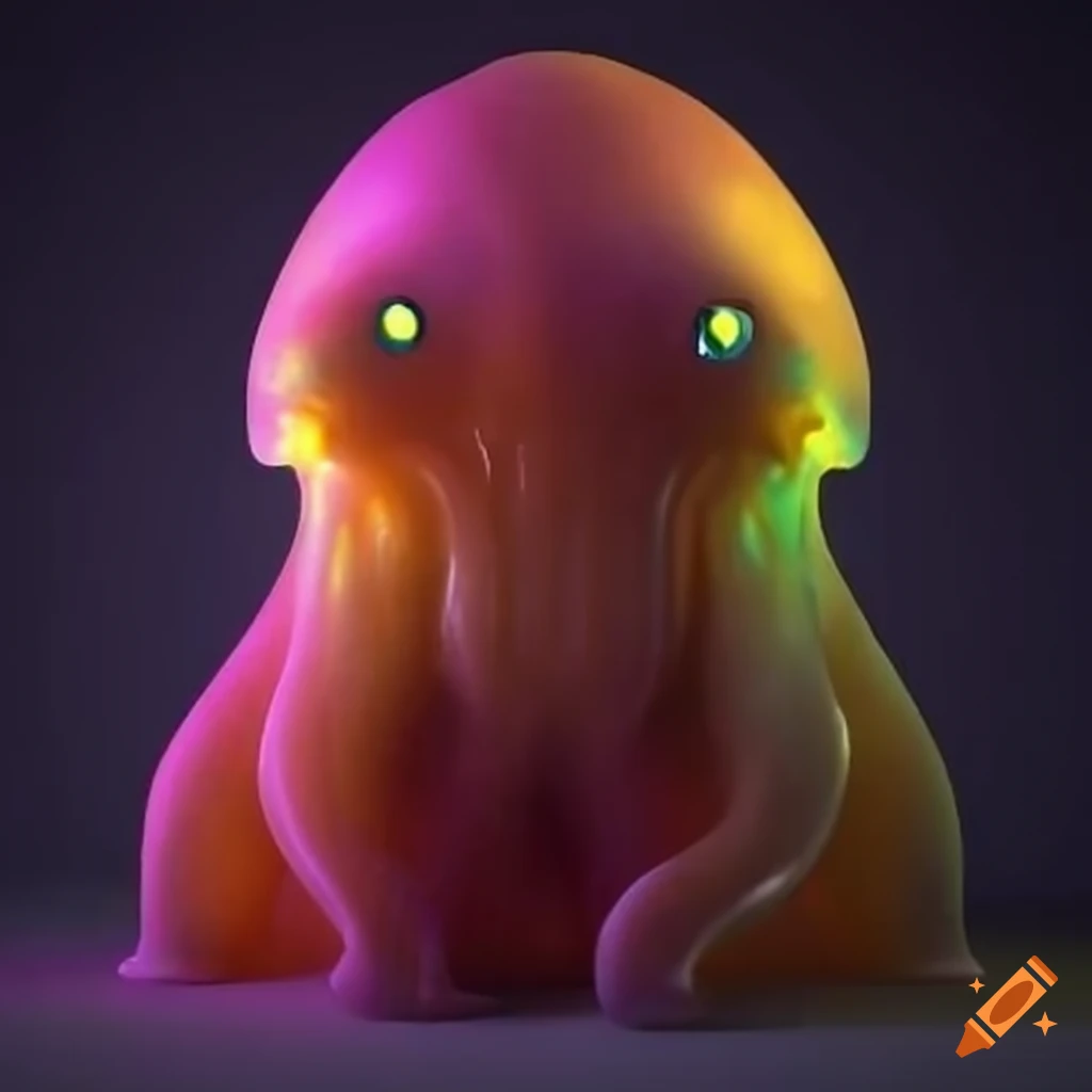 Translucent blob monster with ominous aura for sci-fi horror shots on ...