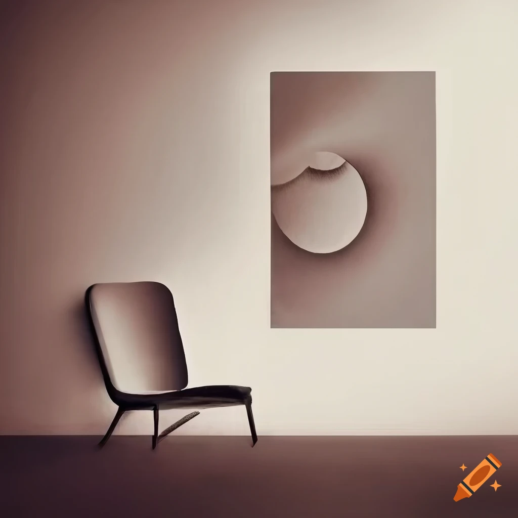 Surrealist retro 1950 graphic art with rooms, windows, and strange ...