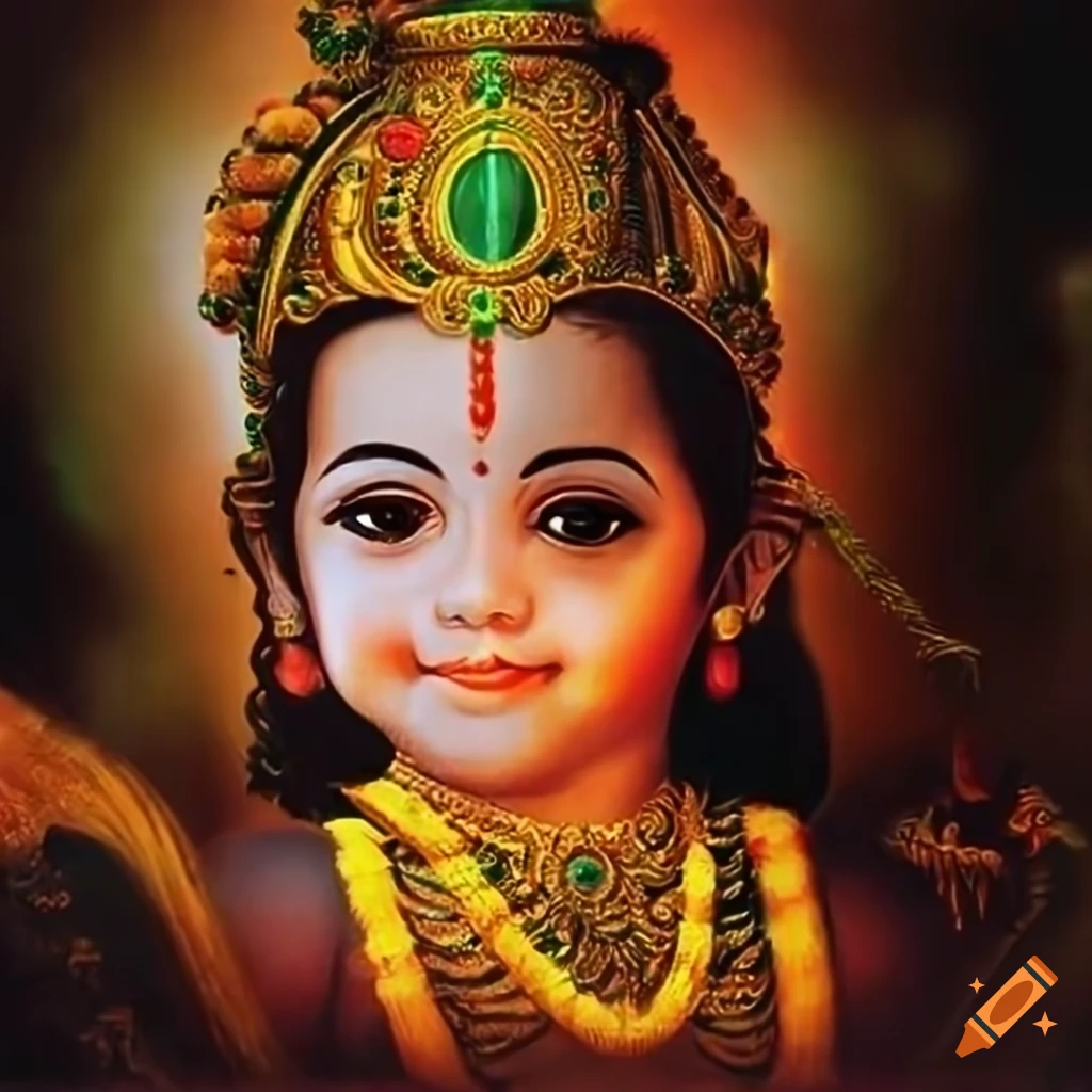 Lord rama as a baby on Craiyon