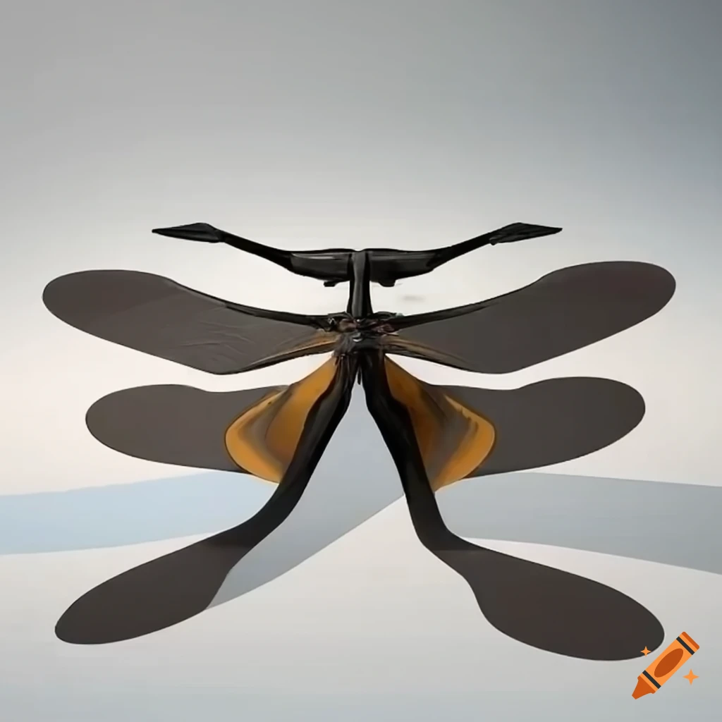 Prototype of an elongated glider dragonfly with dune-inspired features ...