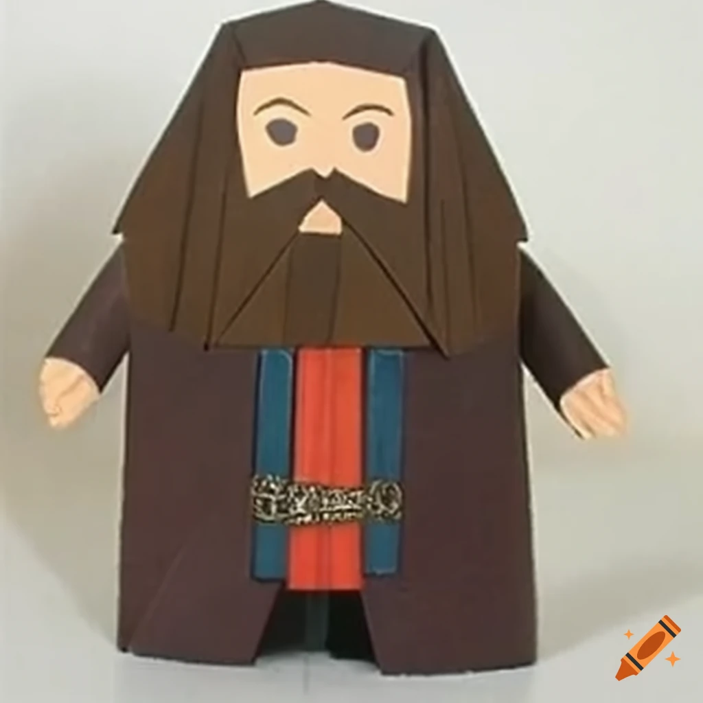 Papercraft Hagrid origami figure on Craiyon