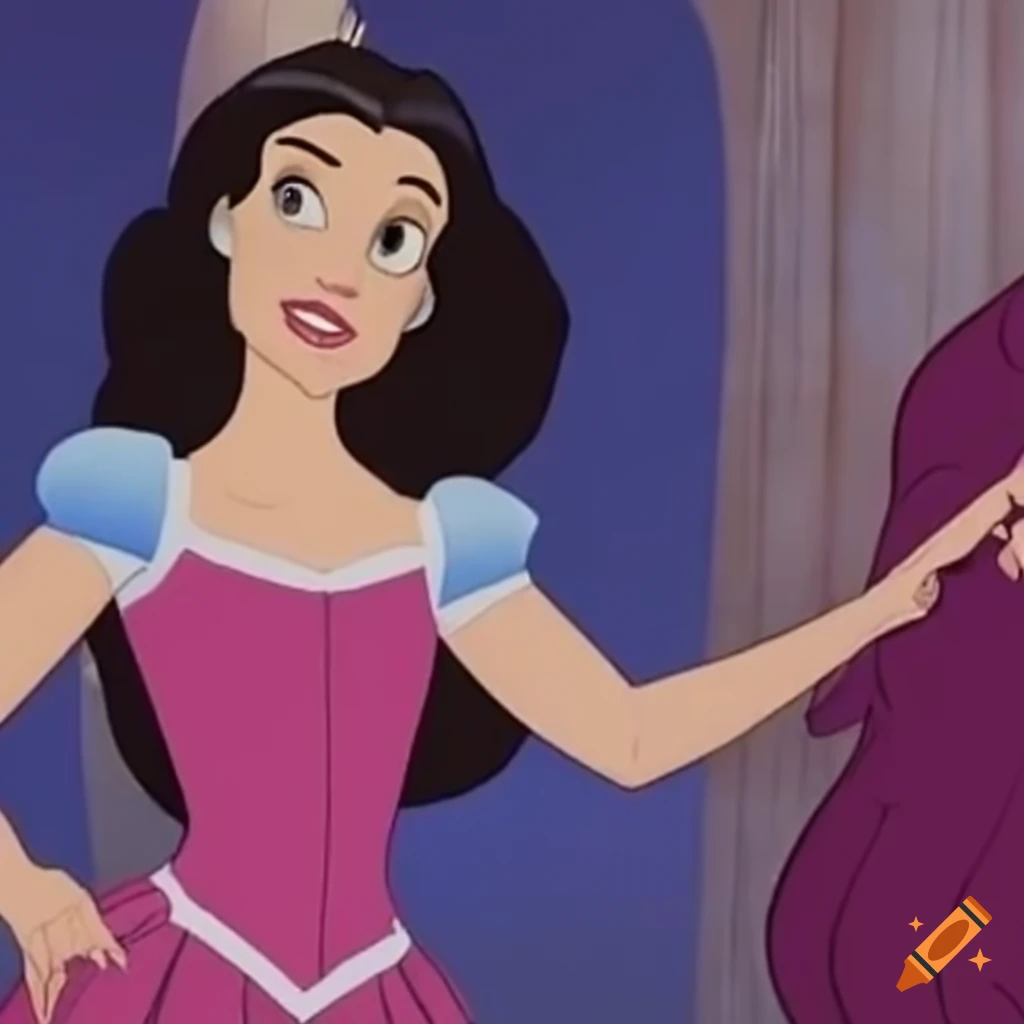 Idina menzel as a disney princess in animated portrayal on Craiyon