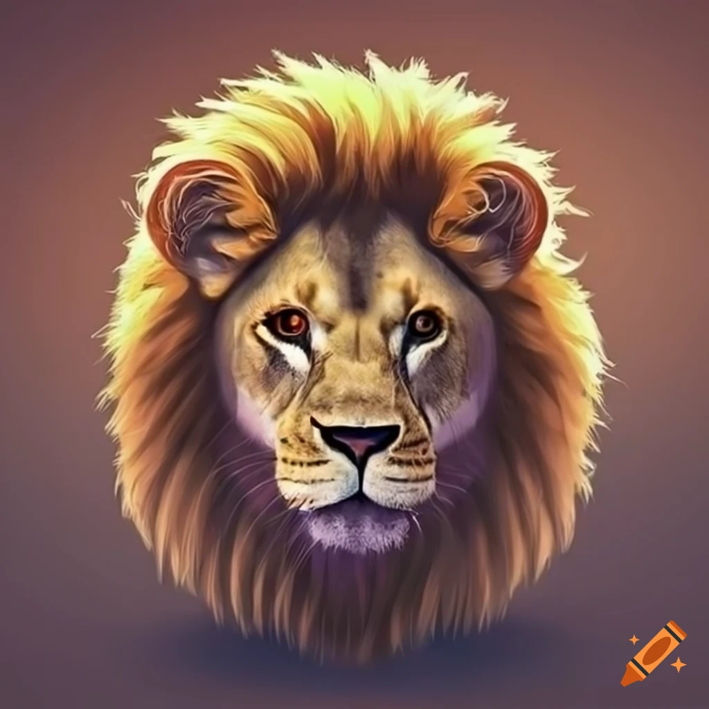 Lion profile picture on Craiyon