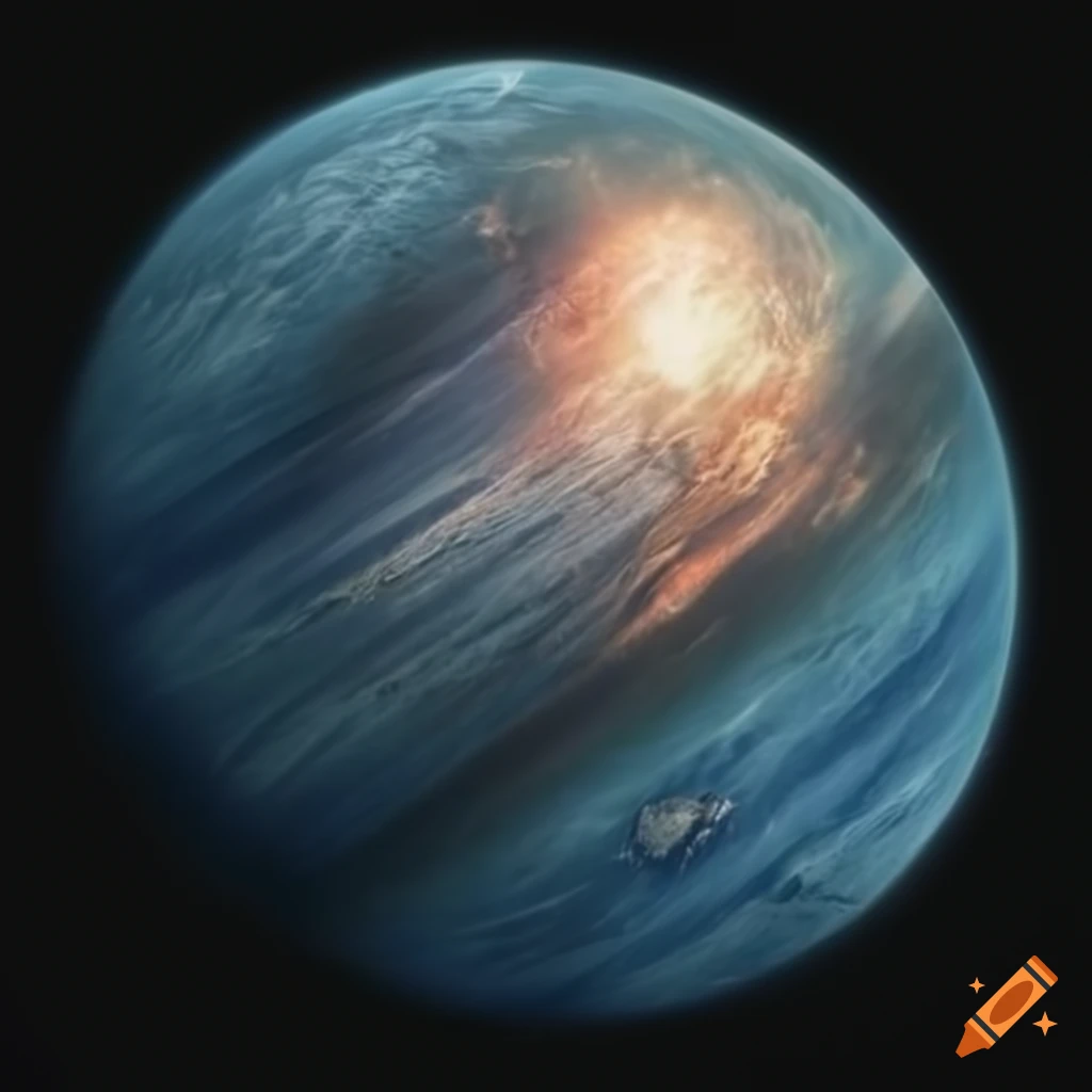 Planets in outer space on Craiyon