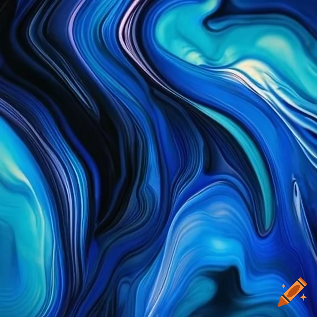 Abstract art in shades of blue on Craiyon