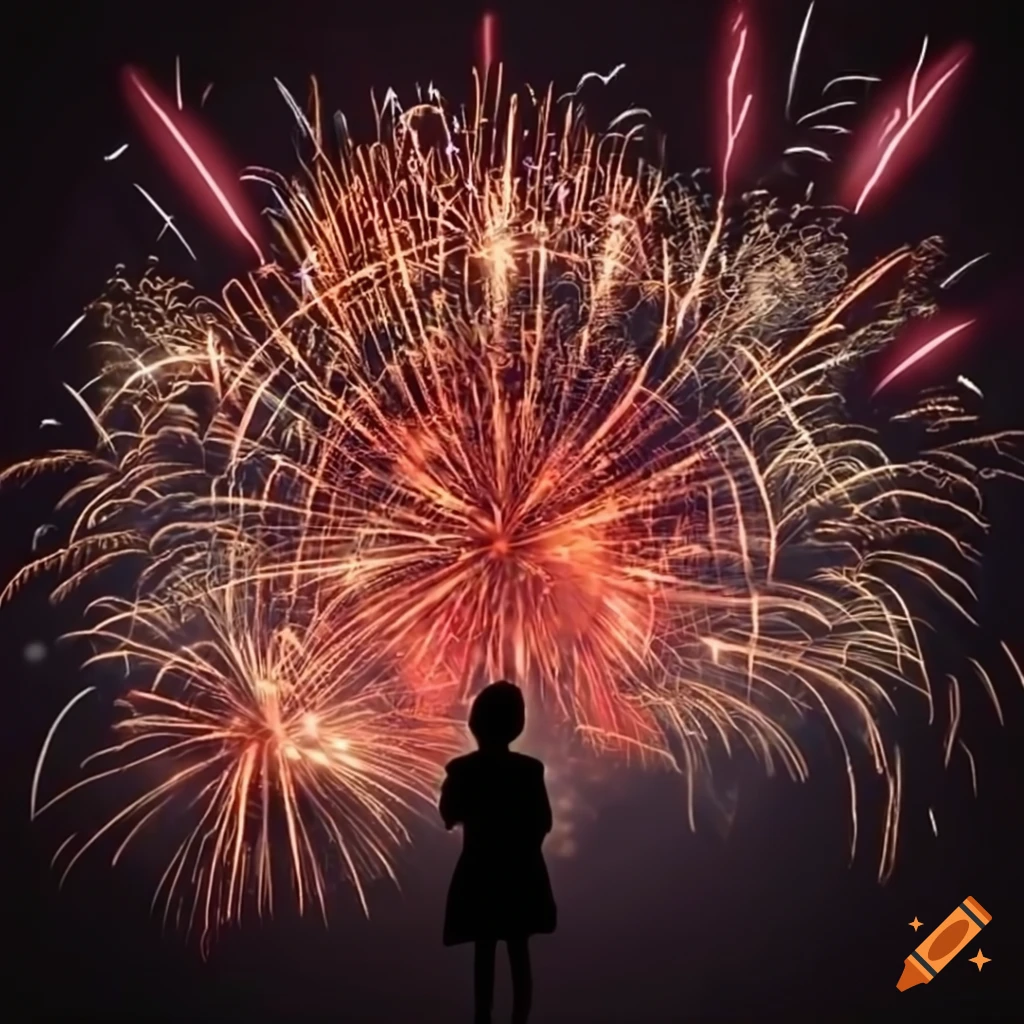 New year fireworks in a brain on Craiyon