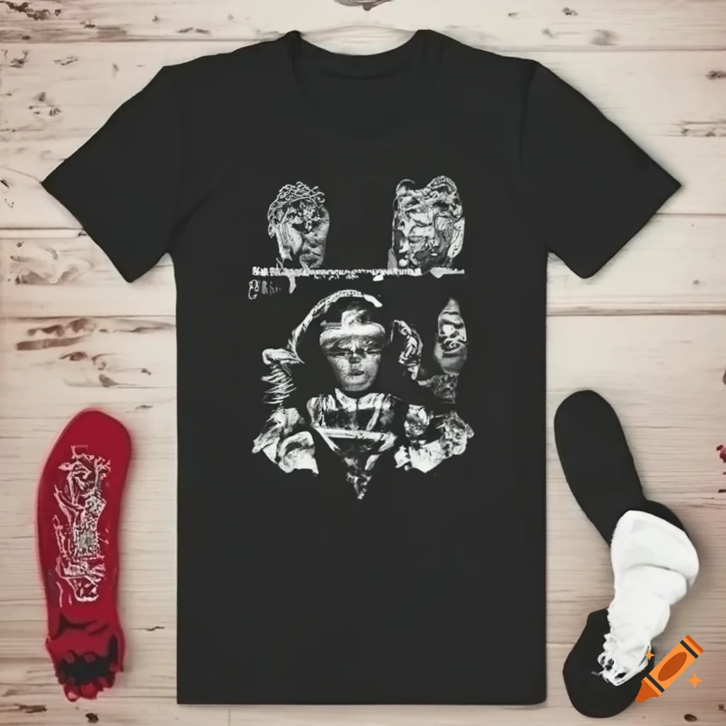 Hardcore band merchandise on Craiyon