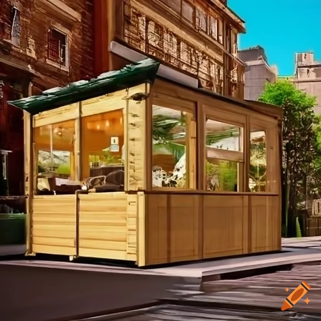 Outdoor prefabricated organic vegetable store on Craiyon