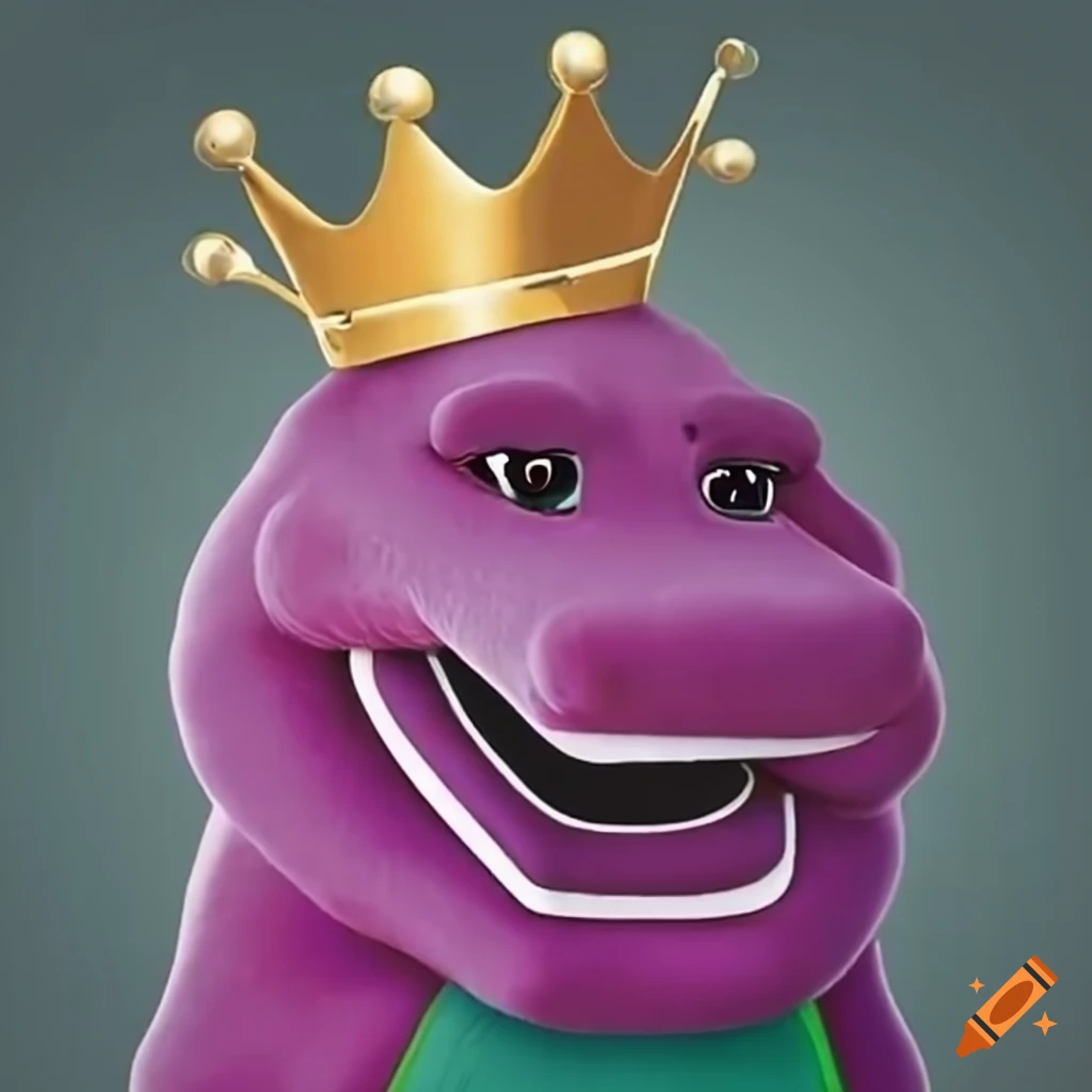 King barney cartoon character on Craiyon