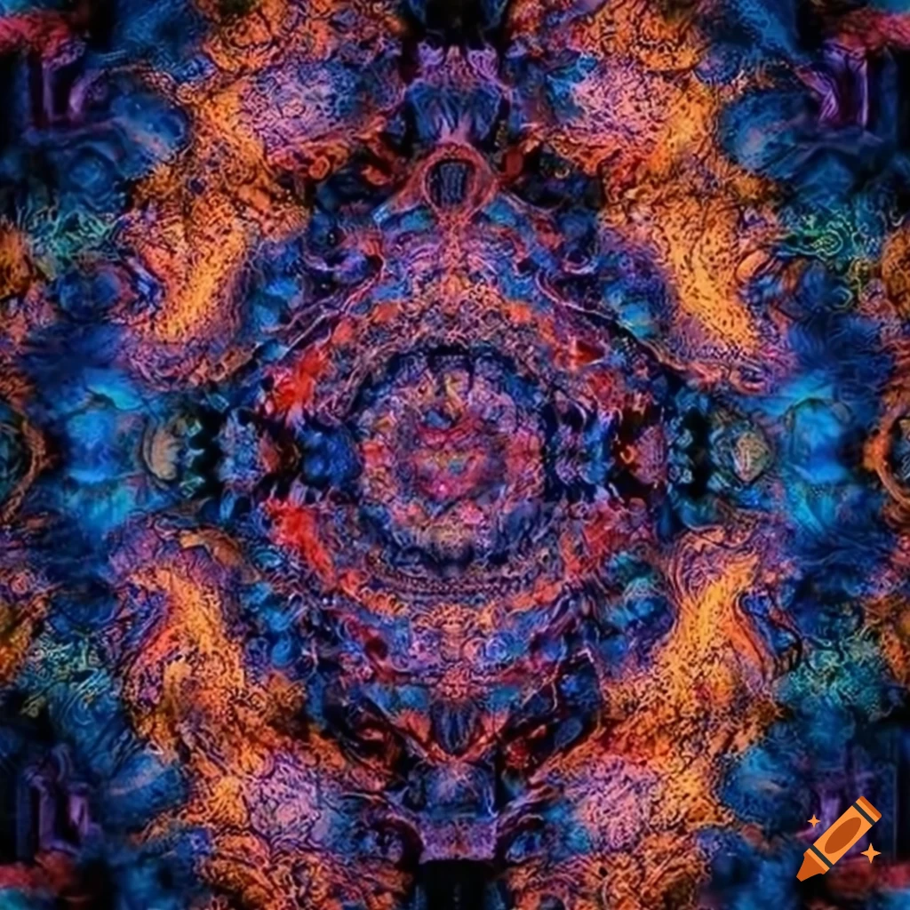 Intricate repeating pattern in stunning digital art on Craiyon