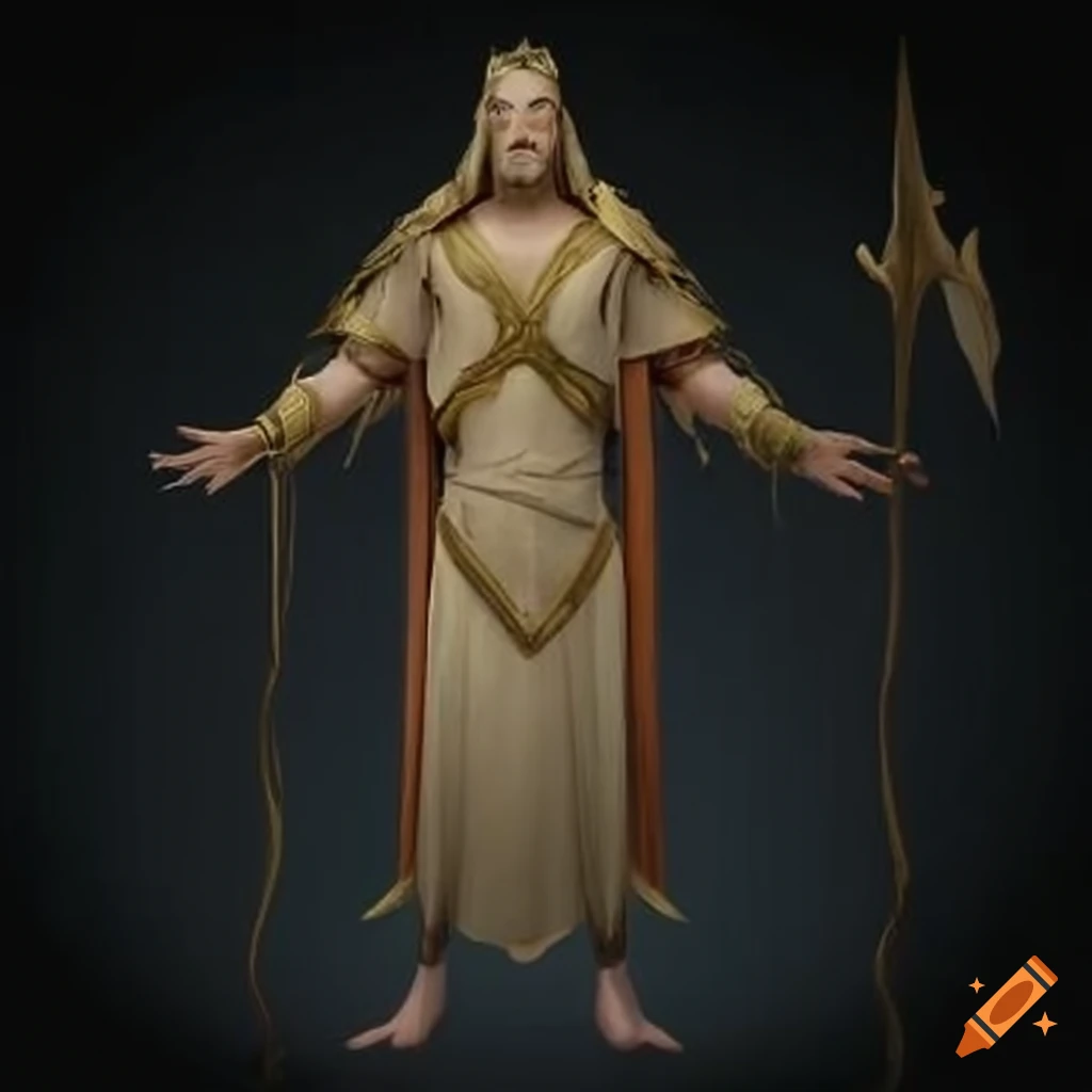 Mysterious character representing gods of light on Craiyon