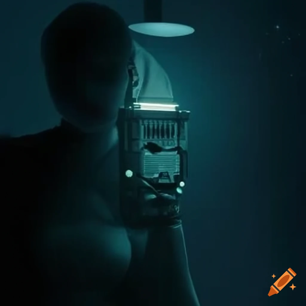 Mysterious radio signal in a horror setting on Craiyon