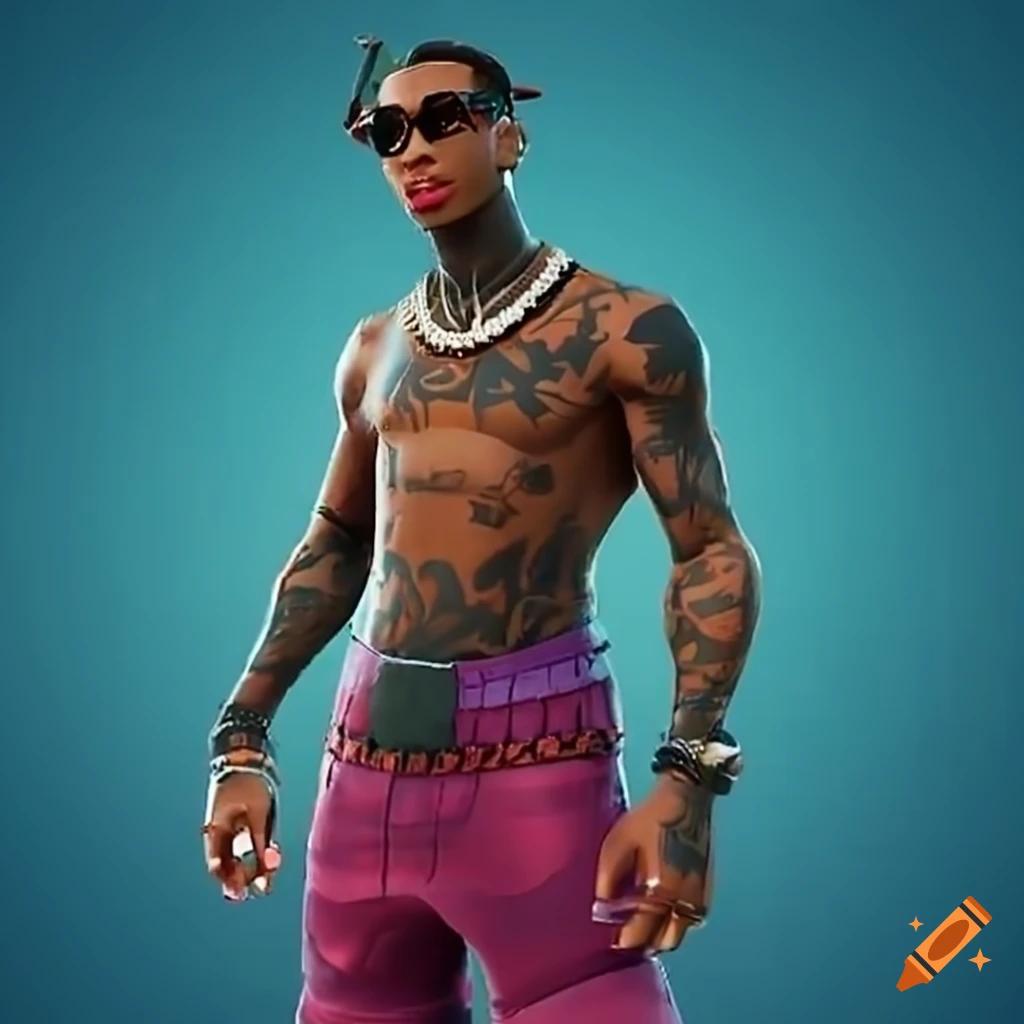 Tyga in fortnite style on Craiyon