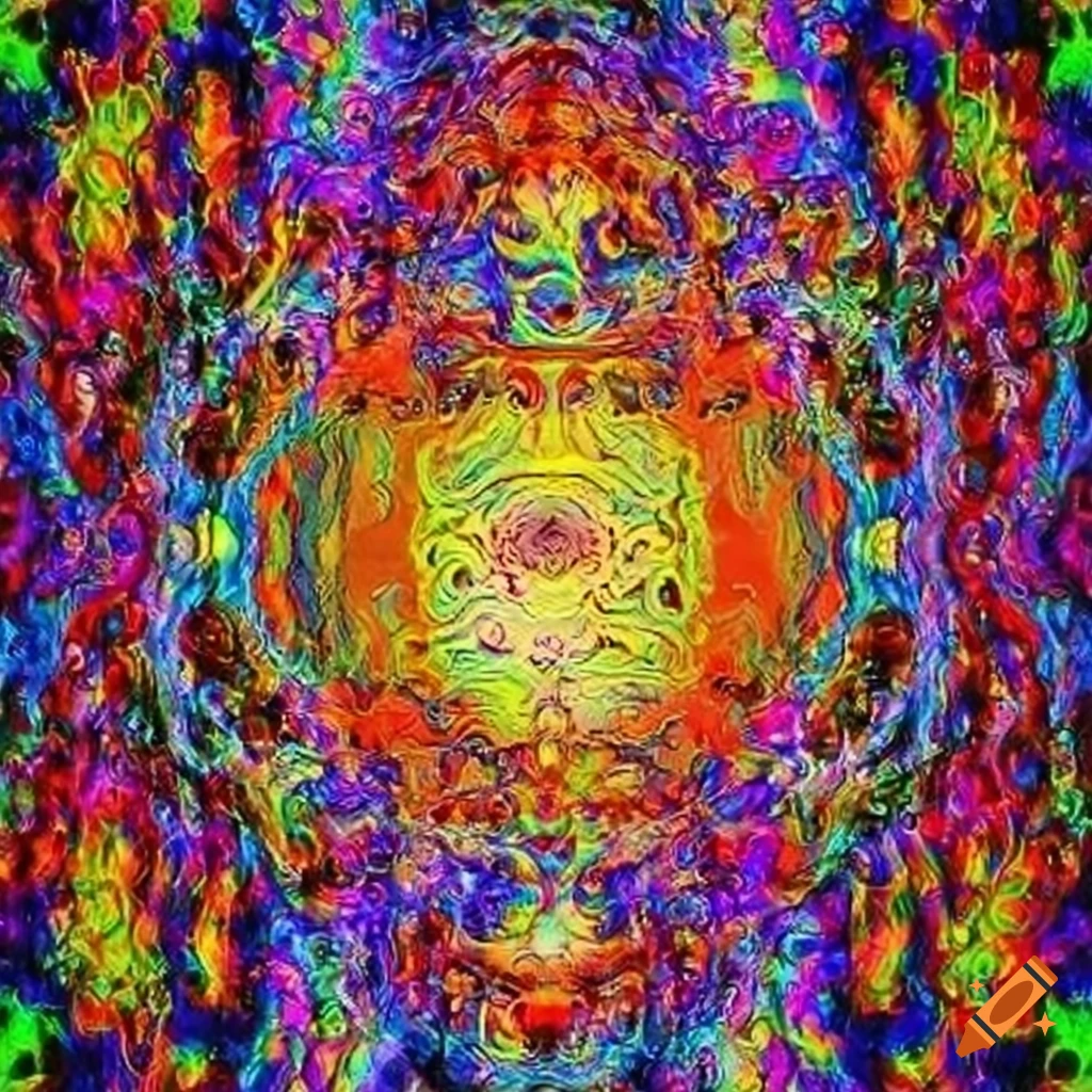 Psychedelic number 4444 art on Craiyon