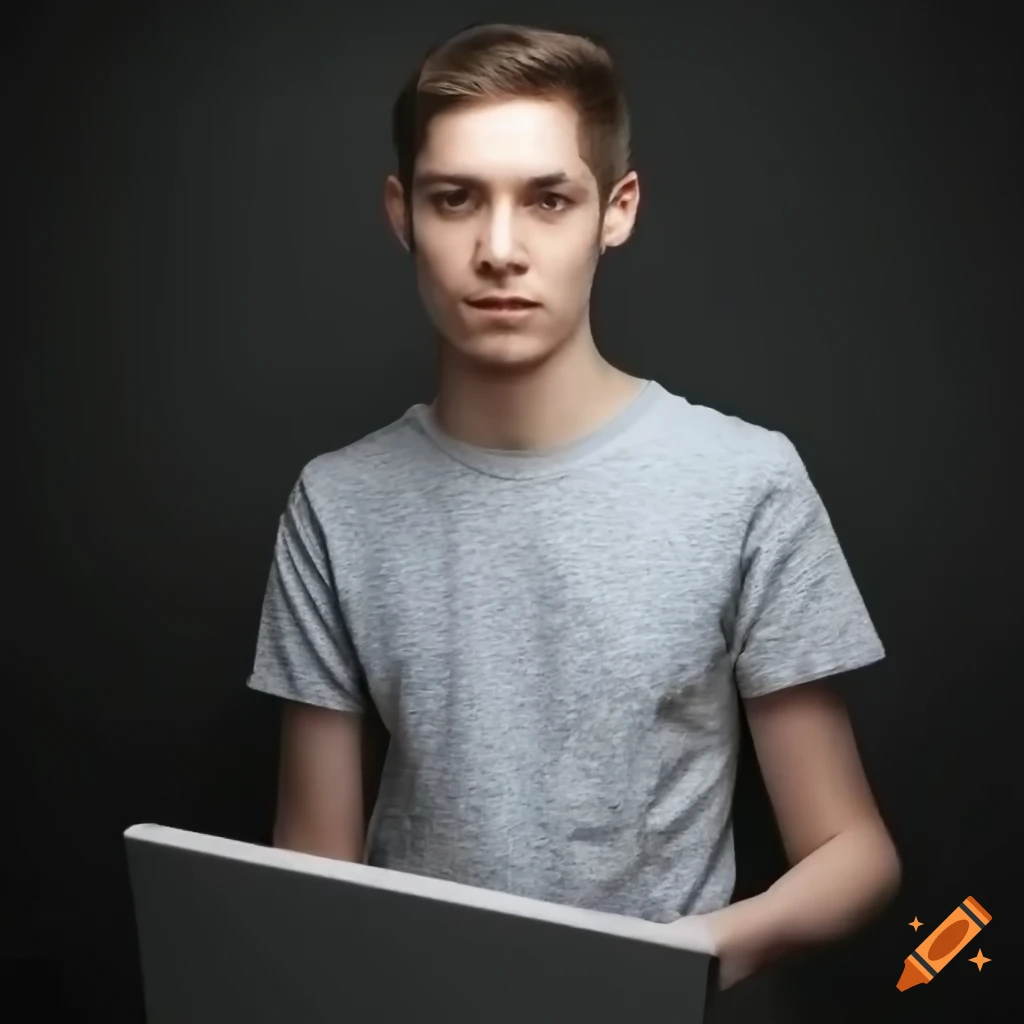 Professional software developer with 3d effect on white background on ...