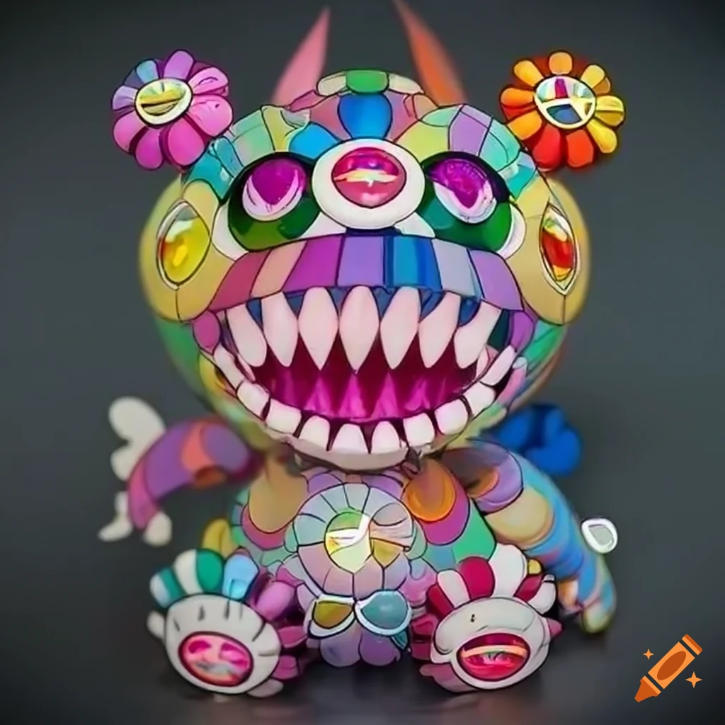 Takashi murakami detailed dragon artwork on Craiyon