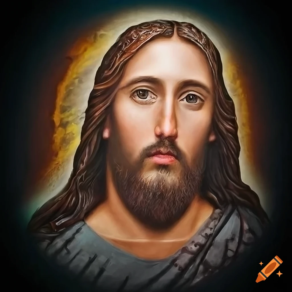 Byzantine portrait in hyper realistic style on Craiyon
