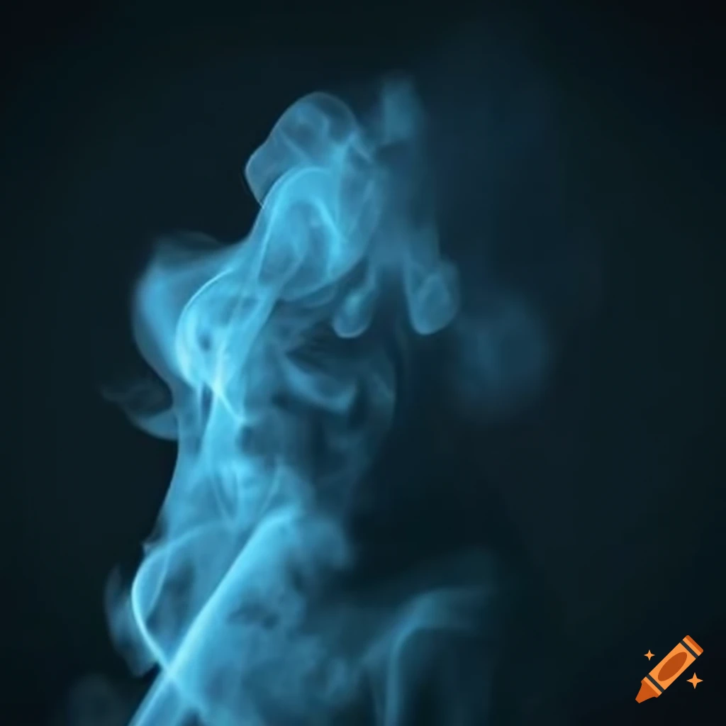 Abstract smoke resembling a shadow in darkness on Craiyon