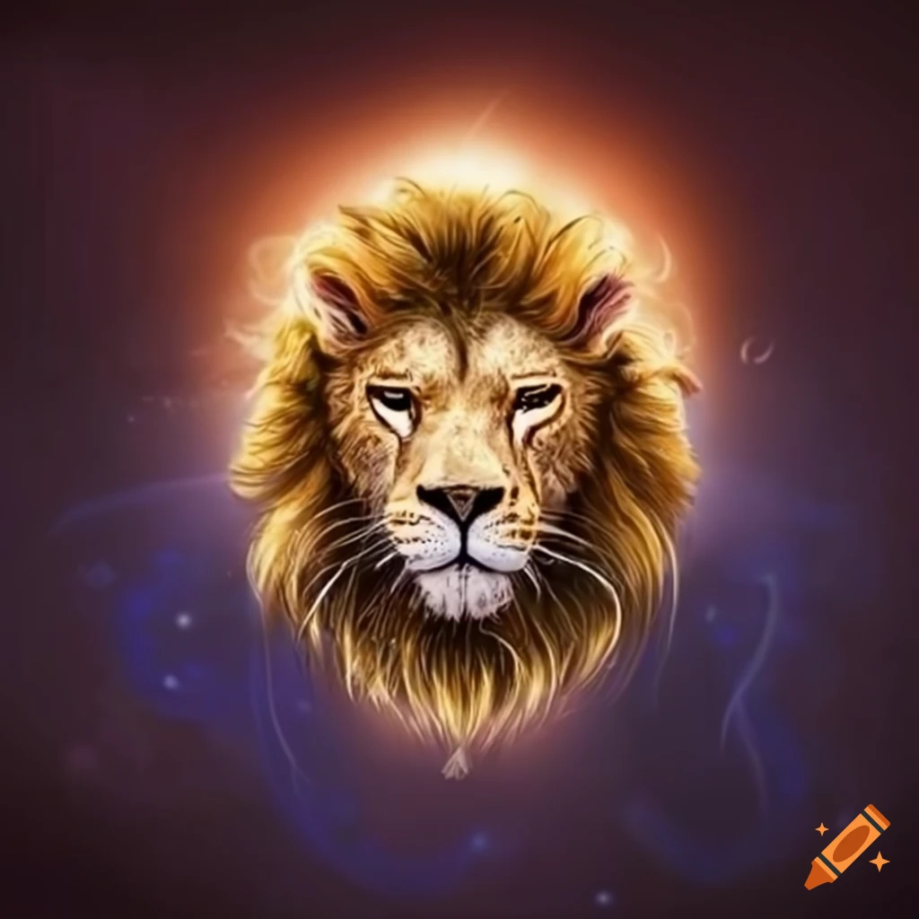 Lion zodiac sign illustration on Craiyon