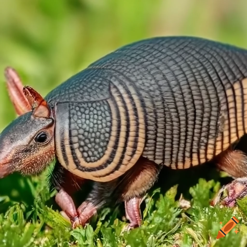 Colorful armadillo-beetle hybrid in full body view on Craiyon