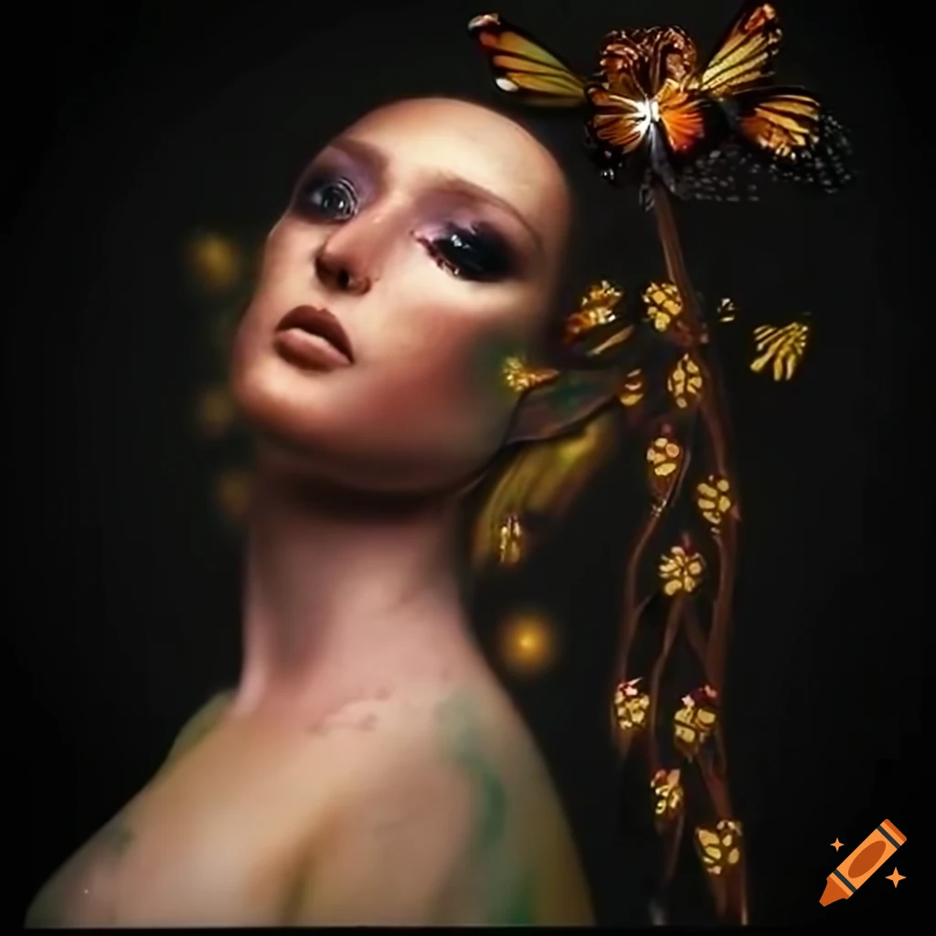 Closeup of high definition portrait view on Craiyon