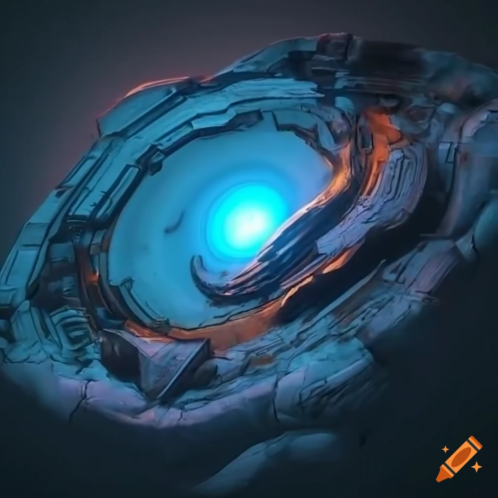 Space portal in 3d on Craiyon