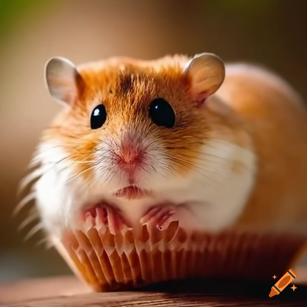 Muffin that resembles a hamster on Craiyon