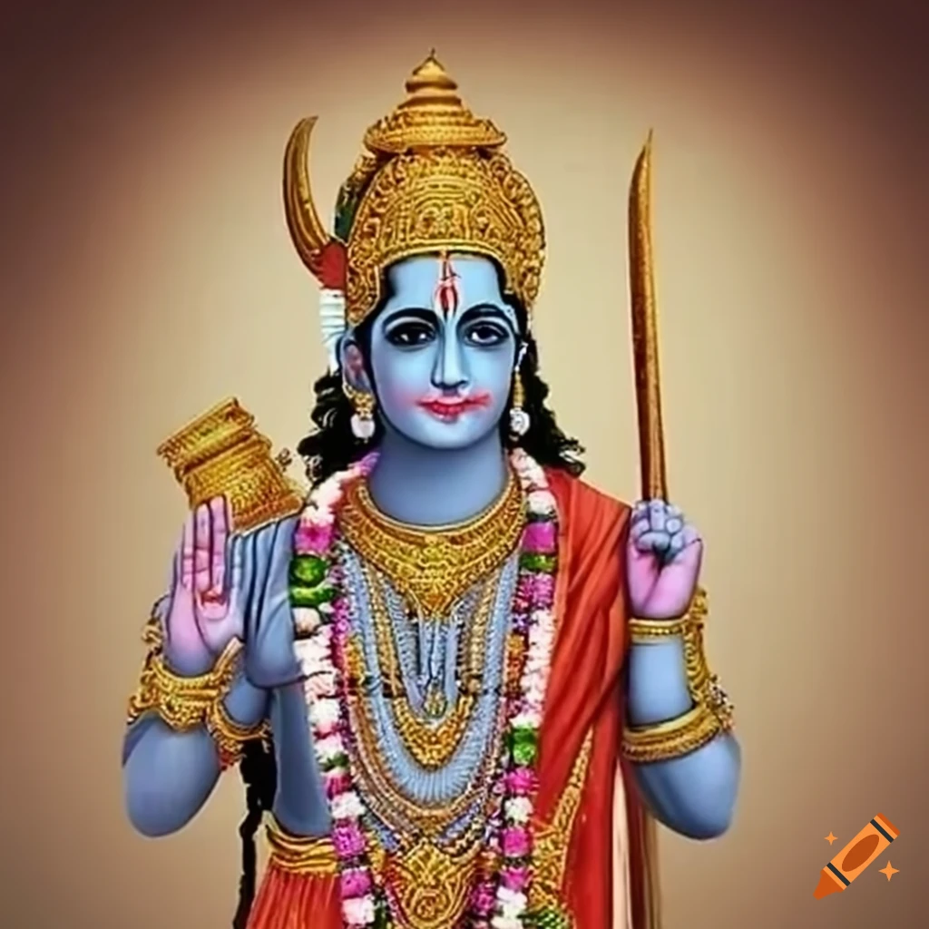 Ram lalla entering ayodhya on Craiyon