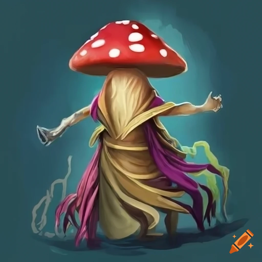 Fungalore the mushroom wizard on Craiyon