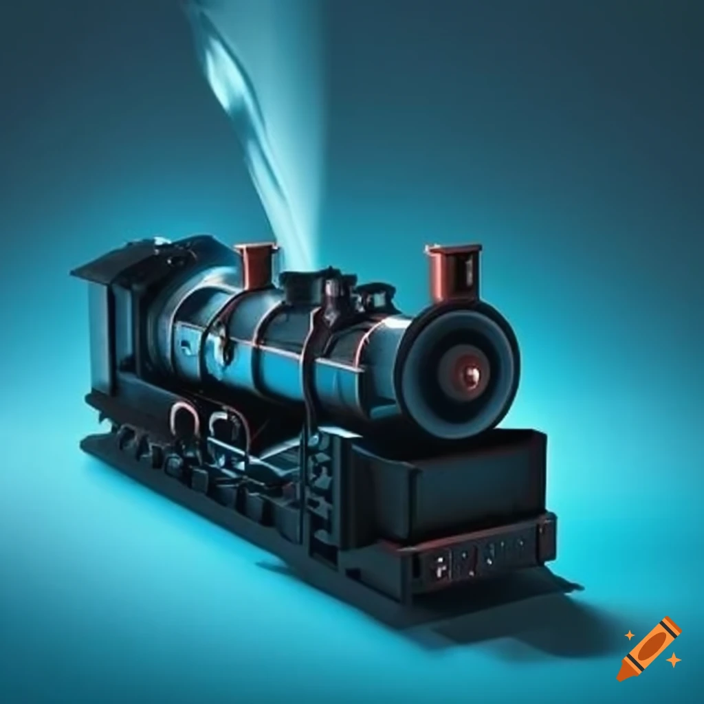 3d printing train model on Craiyon