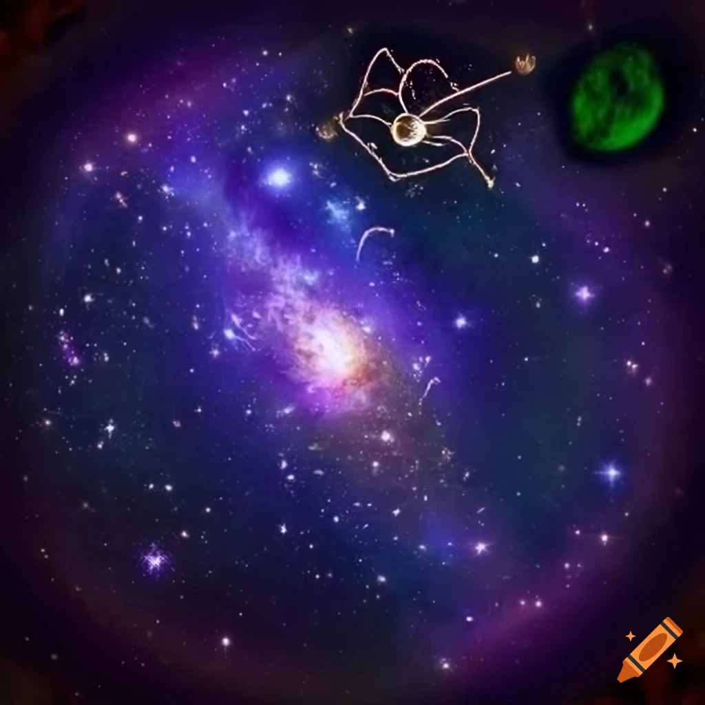 Ancient legends of a realm of distorted nature and cosmic forces on Craiyon