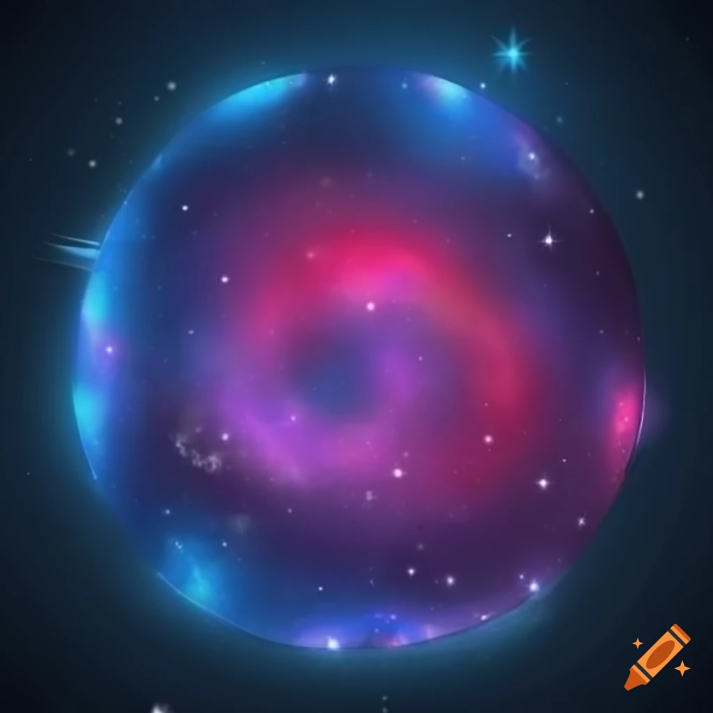 Cartoony dq logo with a galaxy background on Craiyon