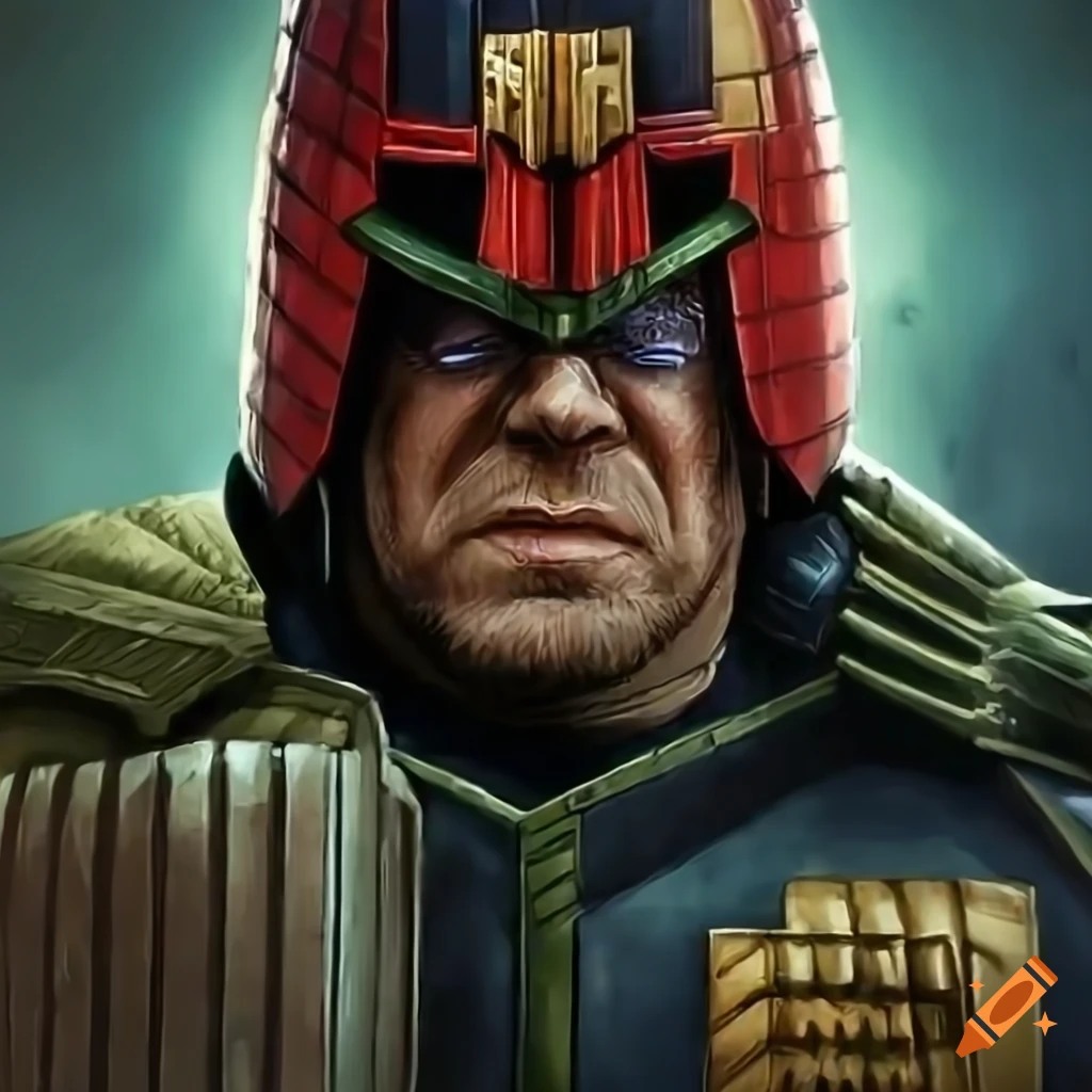Hyperrealistic depiction of judge dredd in 4k resolution on Craiyon