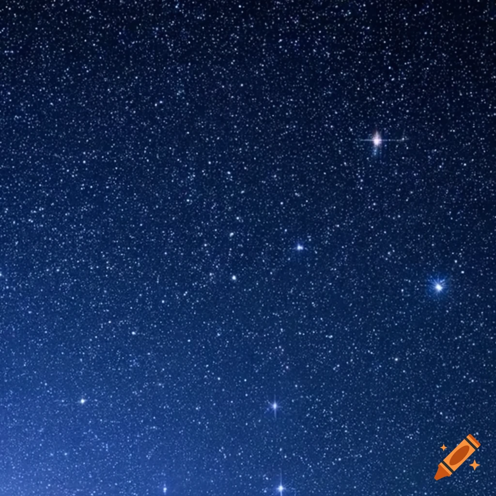 Closeup of stars and constellations in the night sky on Craiyon