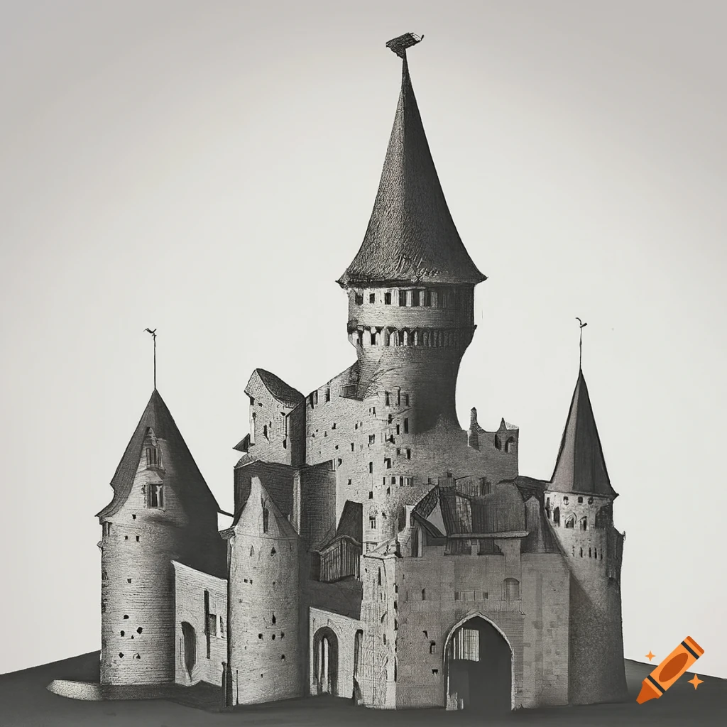 Mc escher-style castle on Craiyon