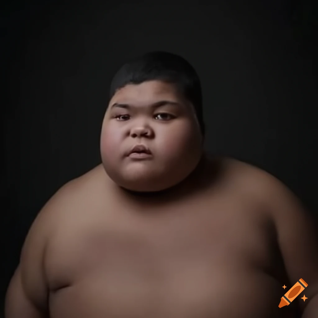 Chubby boy with dark hair and brown eyes on Craiyon