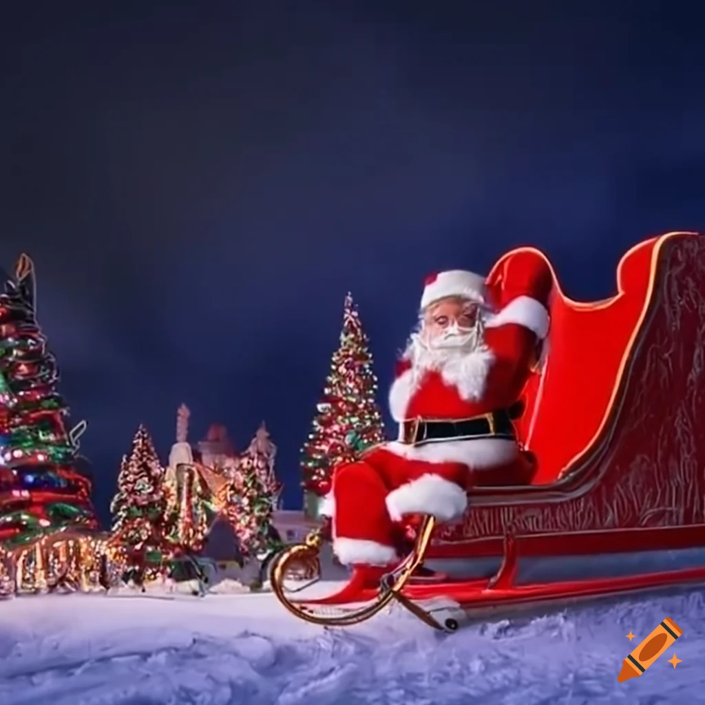 Santa's sleigh on Craiyon