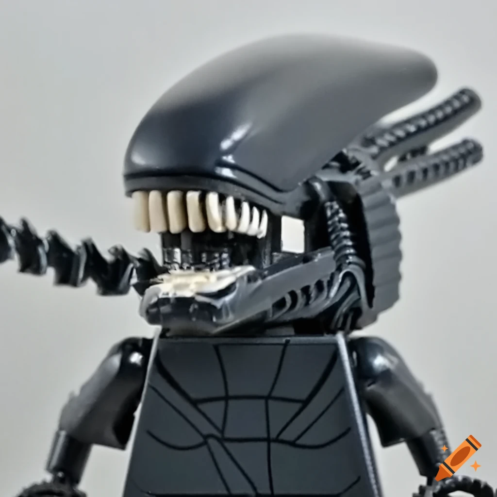 Lego xenomorph figure on Craiyon