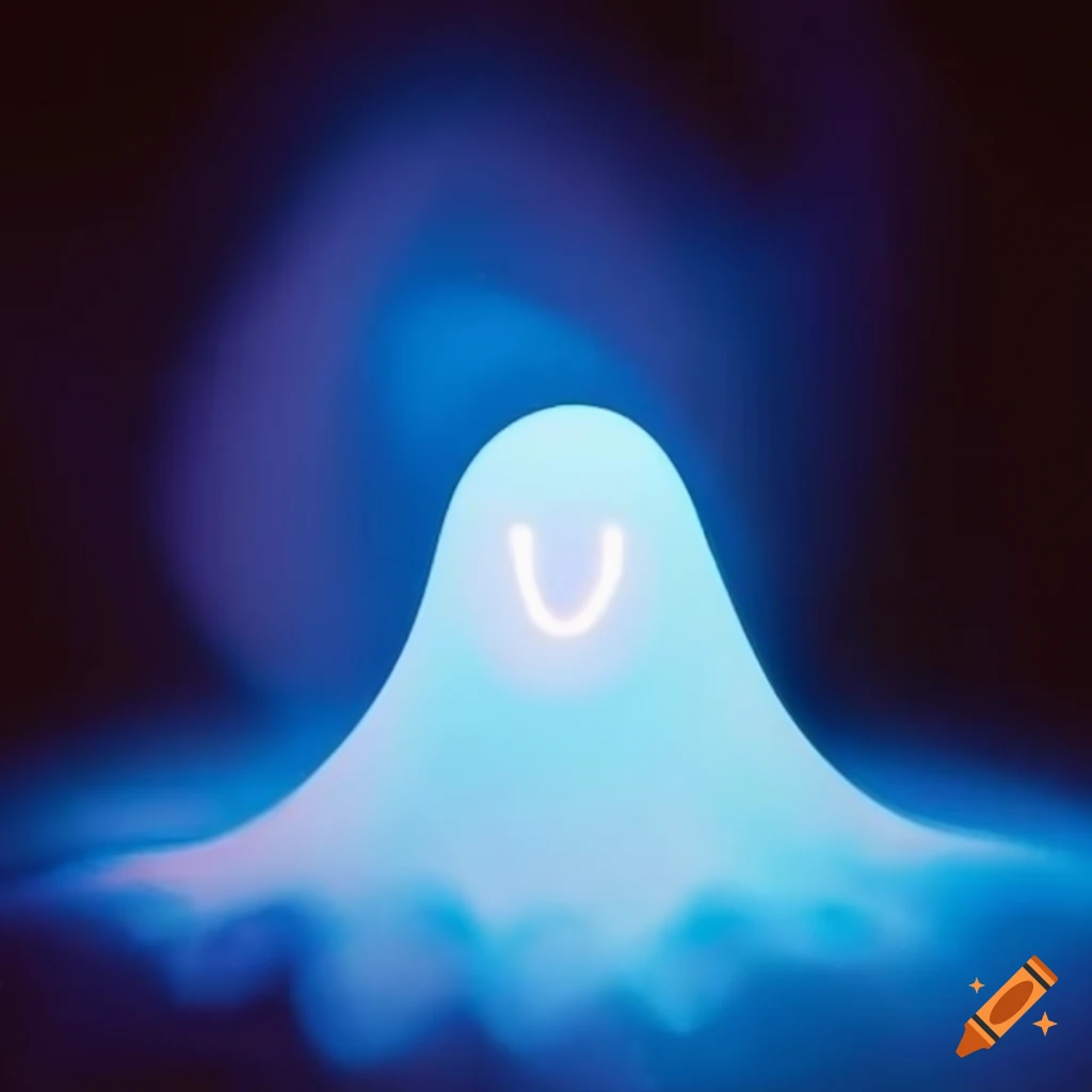 Illustration of a ghost in a computer on Craiyon