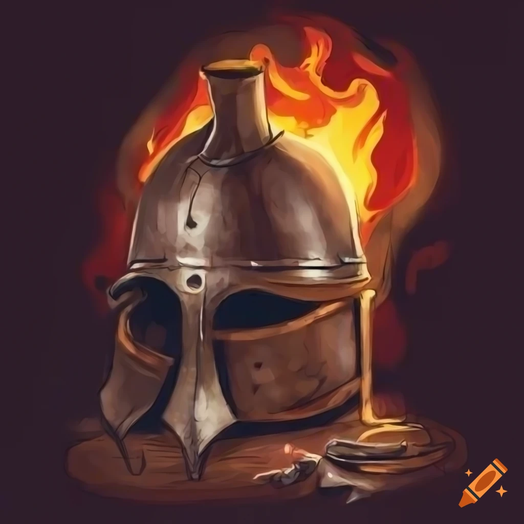 Medieval alchemist throwing potion with fire and explosion in the ...