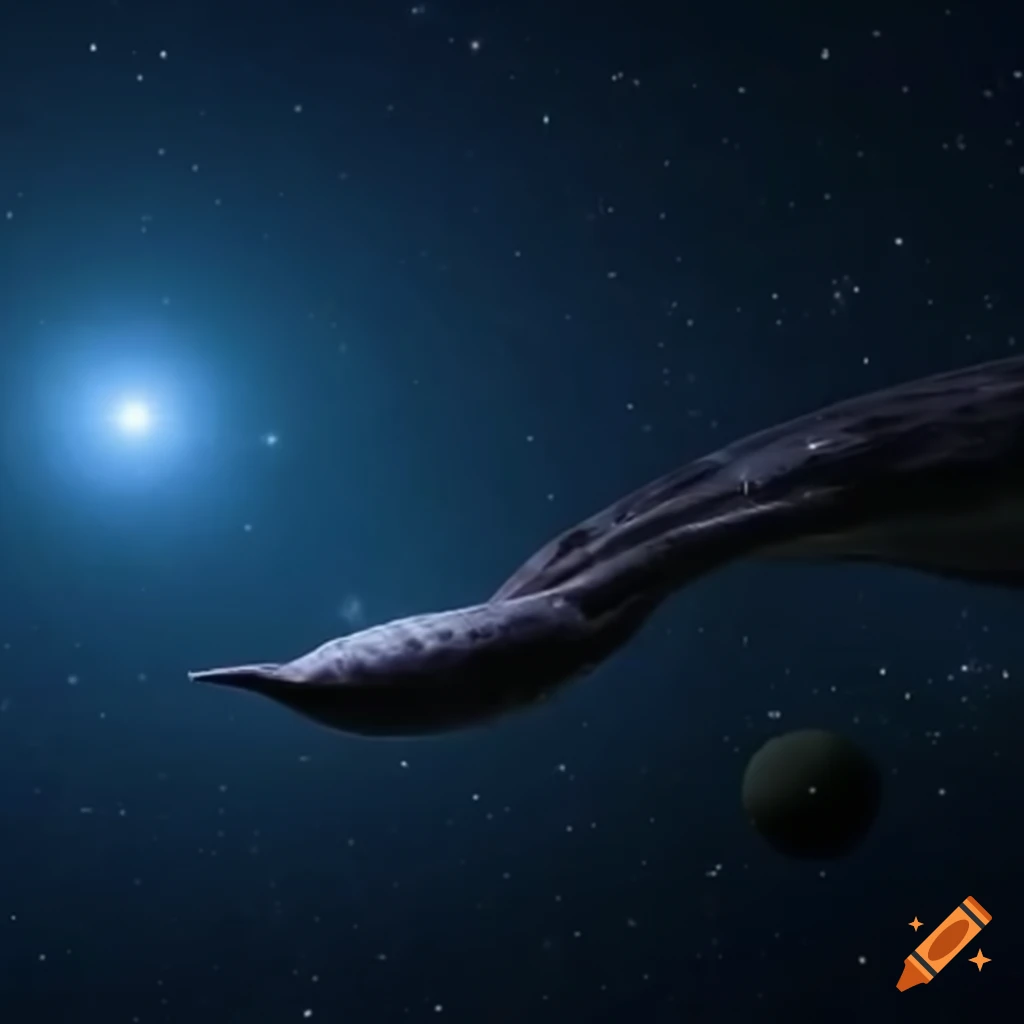 Giant mysterious creature floating through space among the comets on ...