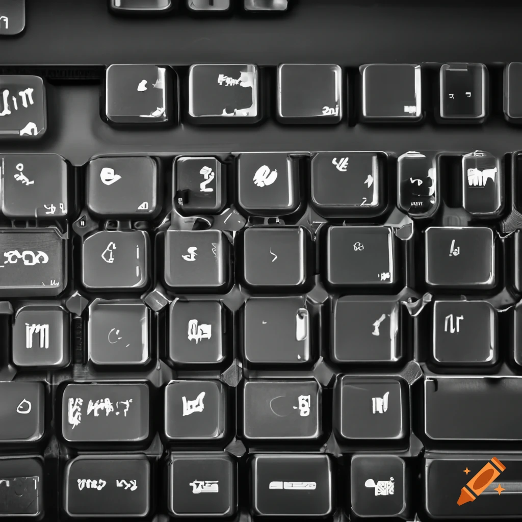 Computer keyboard on Craiyon
