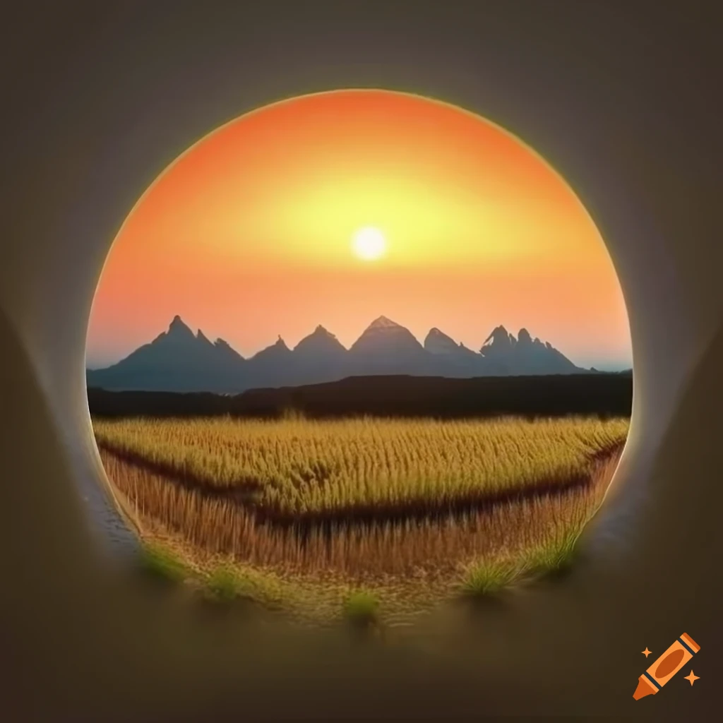 Panoramic scene of a vast open field inspired by Robert Childress on ...