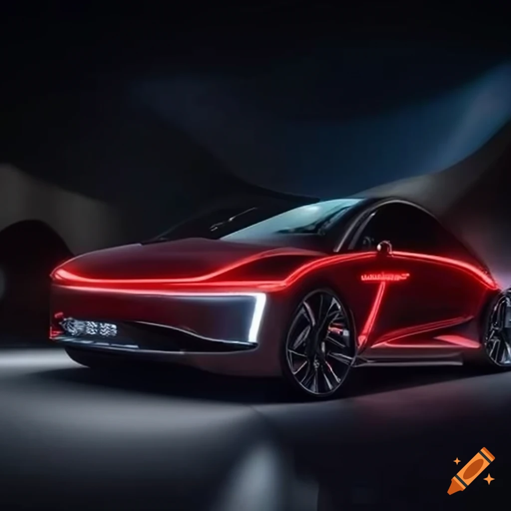 Sleek electric-hybrid car with futuristic design and panoramic view cockpit on Craiyon