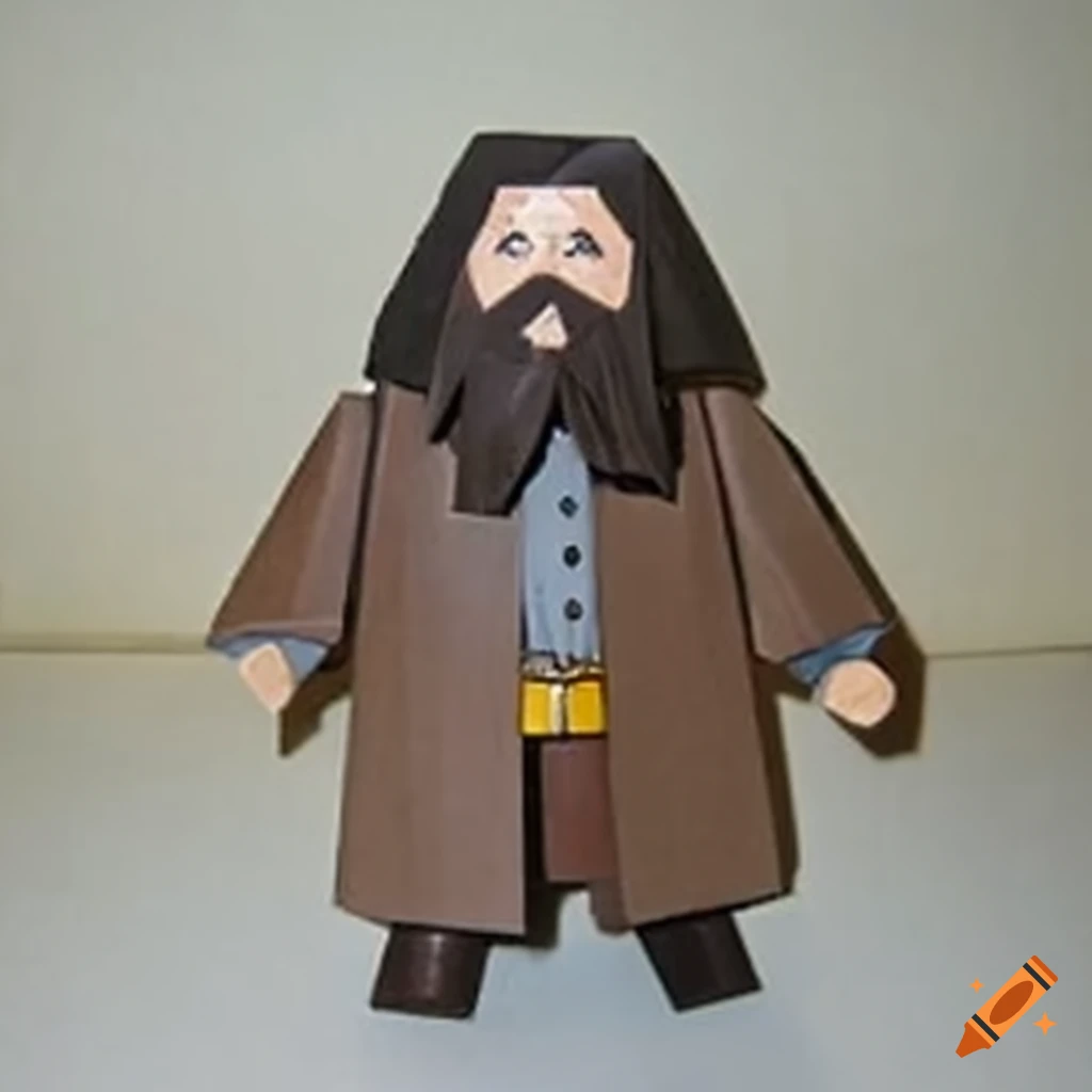 Papercraft hagrid origami figure on Craiyon