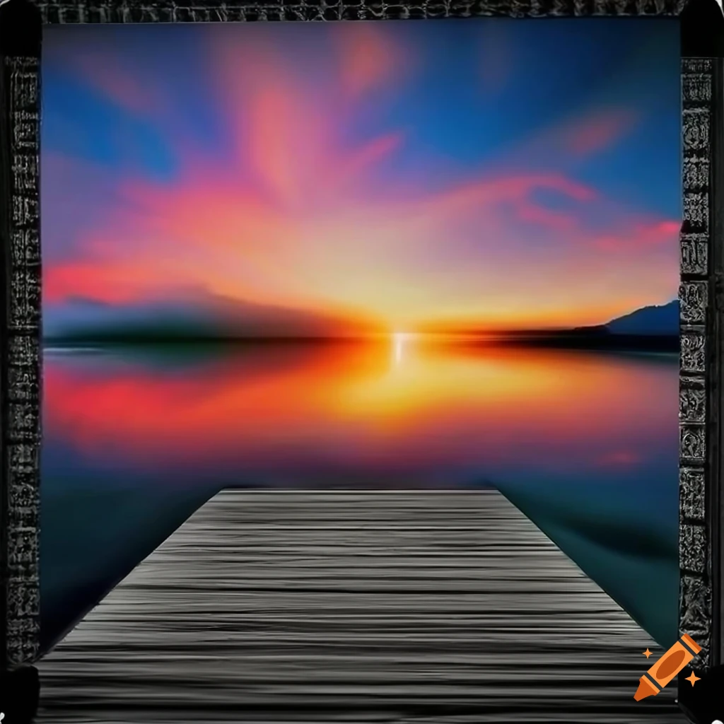 Vibrant sunset with maximum extreme hyper realistic detail on Craiyon